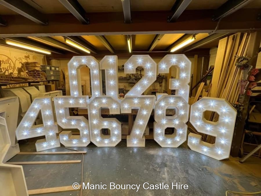 Light up number 0 - Bouncy Castle Hire, Soft Play Hire, Inflatable Pub ...